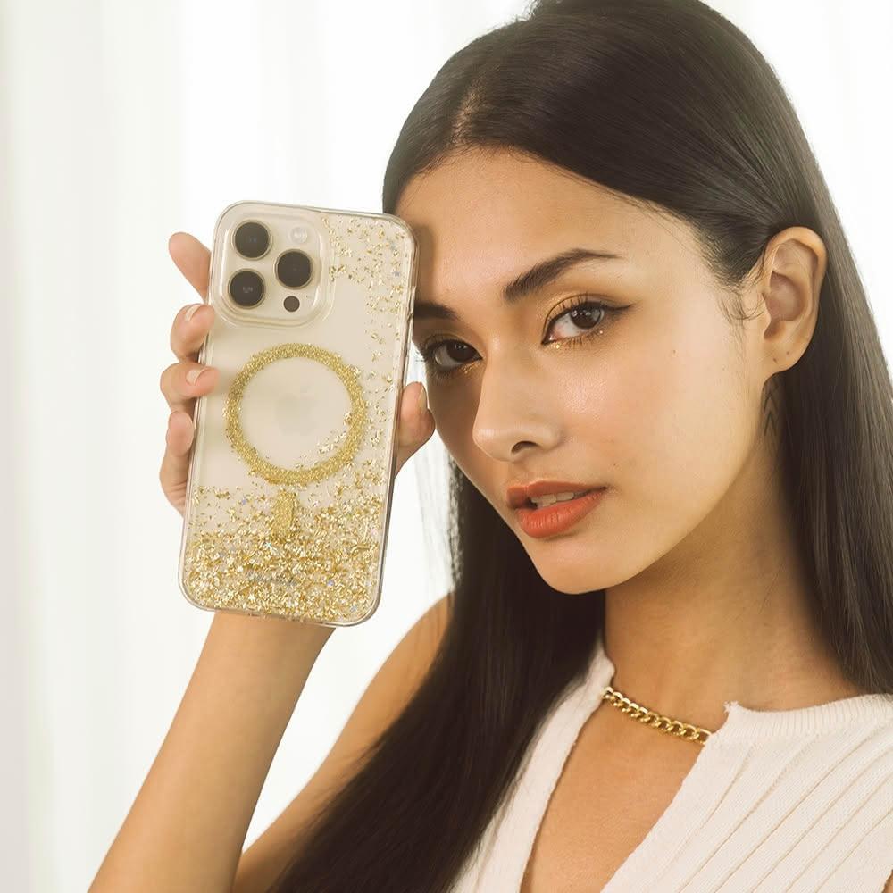 【Dearcase】閃耀香檳金貝拉殼MagSafe - iPhone 15/14/Pro/Max 防摔手機殼(MagSafe iPhone 15 軍規防摔 金箔手機殼) - momo購物 ...