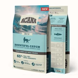 【ACANA】豐盛漁獲貓 低GI配方 4.5Kg(野生鮭魚+鱈魚+虹鱒魚 WDJ推薦 全齡貓 貓飼料)