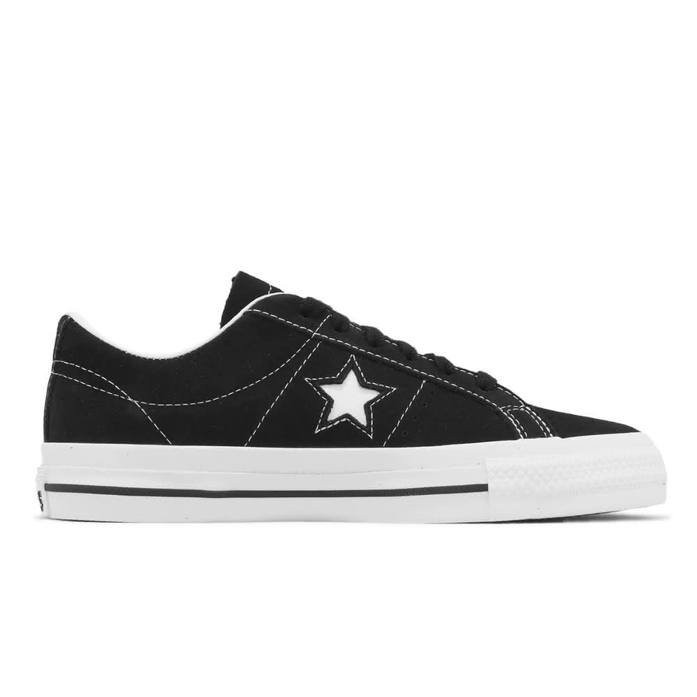 【CONVERSE】One Star Pro 男鞋 女鞋 黑 白 麂皮 復古 匡威 低筒 171327C(經典百搭帆布鞋)
