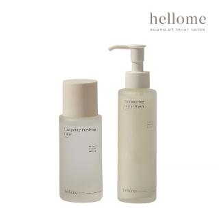 【hellome】咕溜光澤肌組(醒顏柔光潔顏乳 120ml＆晨曦粉刺調理水 100ml)