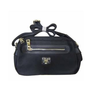 【SNOW.bagshop】斜側背小容量可肩背斜背(進口專櫃二層主袋口進口超輕量防水水晶布+皮革材質)