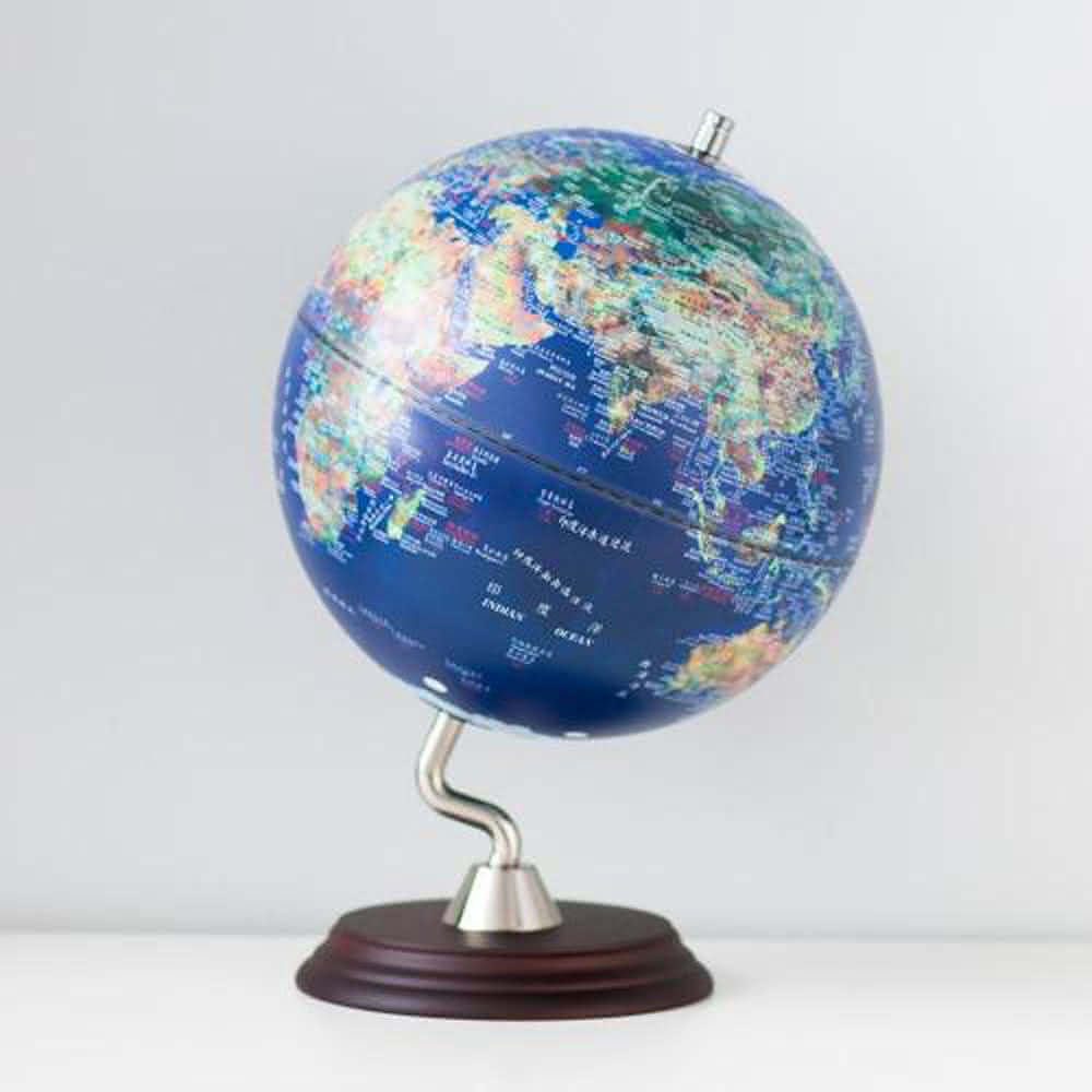 【SkyGlobe】10吋衛星原貌木質底座立體地球儀(中英文對照) - momo購物 - 2024年09月