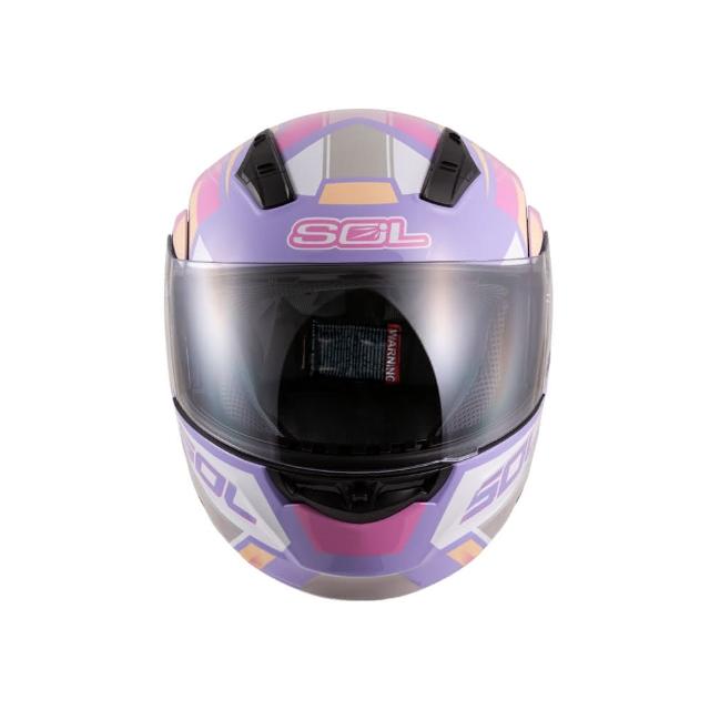 【SOL Helmets】SM-3可掀式安全帽 原子動力_紫/粉黃｜SOL安全帽官方商城(可樂帽｜汽水帽｜雙D扣｜鏡片快拆｜眼鏡溝) - momo購物 - 2024年09月