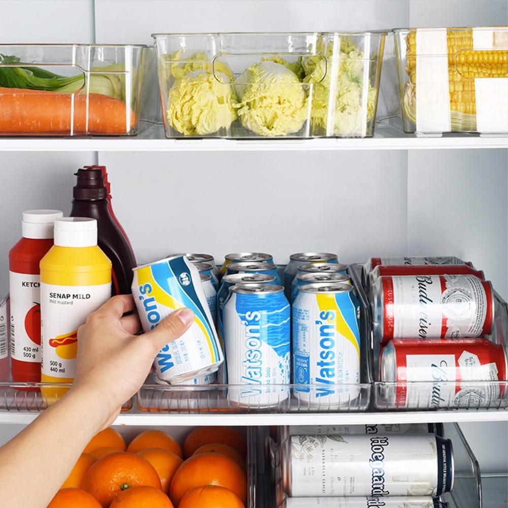 【捕夢網】雙層滾動易開罐收納款(冰箱收納/飲料架/冰箱抽屜/廚房收納/冰箱置物架)