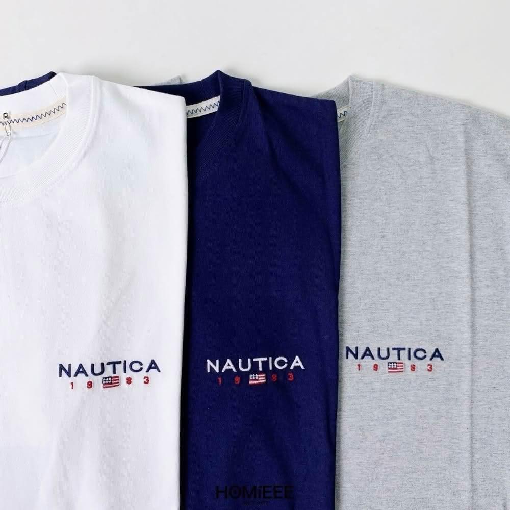 【NAUTICA】Homieee Nautica 83 Flag Logo Tee 短袖 素T 深藍 白色 灰色 NTS3704(Nautica)