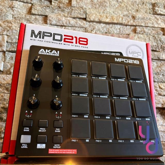 【AKAI】Akai MPD 218 Midi 打擊板 控制器 編曲 錄音 DJ 公司貨 一年保固(akai 打擊 鍵盤 樂器)