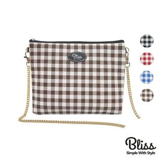 【Bliss BKK】BKK包 格紋系列 黑/紅/藍/咖(可肩背 可手拿 4款背帶可選)