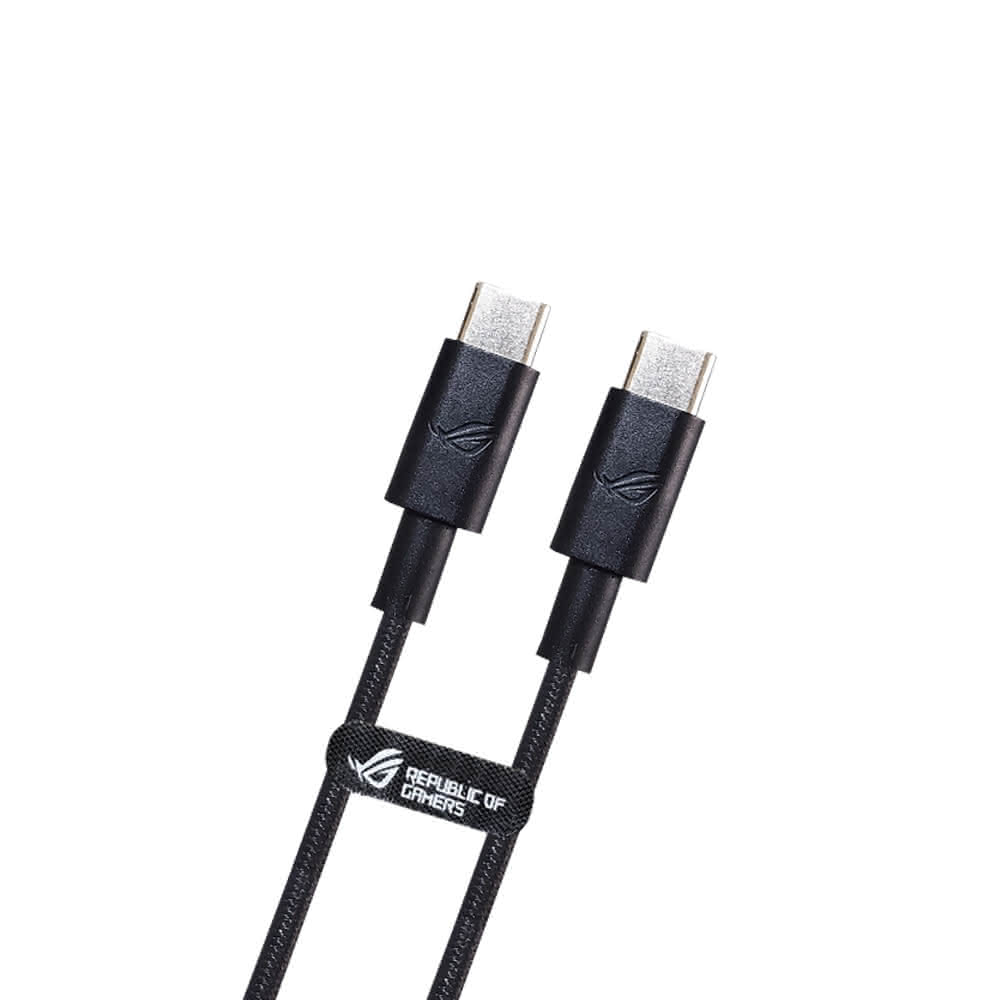 【ASUS 華碩】ROG USB-C to USB-C 編織線 180cm PD 快充線 65W 傳輸線 充電線 雙Type-c