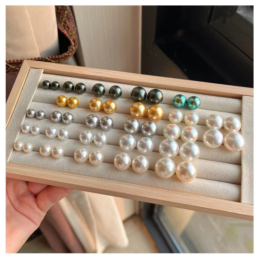 【my stere 我的時尚秘境】施華洛透亮皮光珍珠耳環14mm(S925銀針 簡約典雅 母親節禮物)