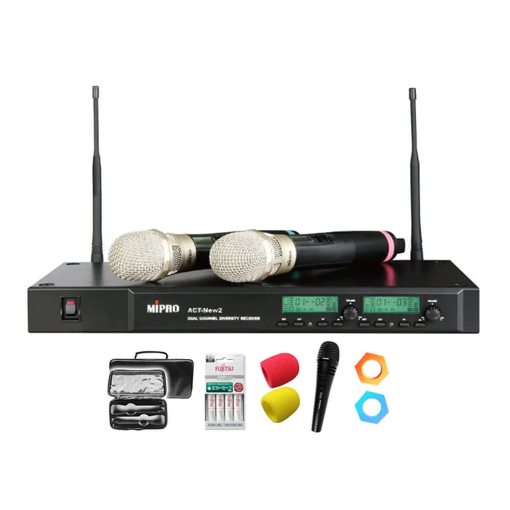【MIPRO】ACT-NEW2(自動選訊無線麥克風 ACT-32H管身/MU-90音頭)