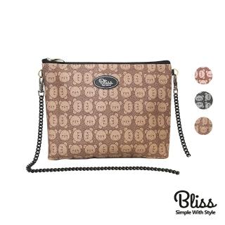 【Bliss BKK】泰國 Bliss BKK包 滿版小熊 3色可選 可肩背 可手拿 泰國必敗(四種鍊子可搭配)