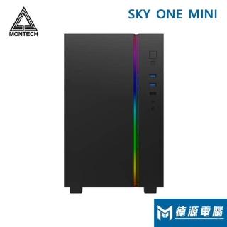 【MONTECH】Montech 君主 SKY ONE MINI 鋼化玻璃透側 M-ATX 電腦機殼 黑色 預裝3風扇