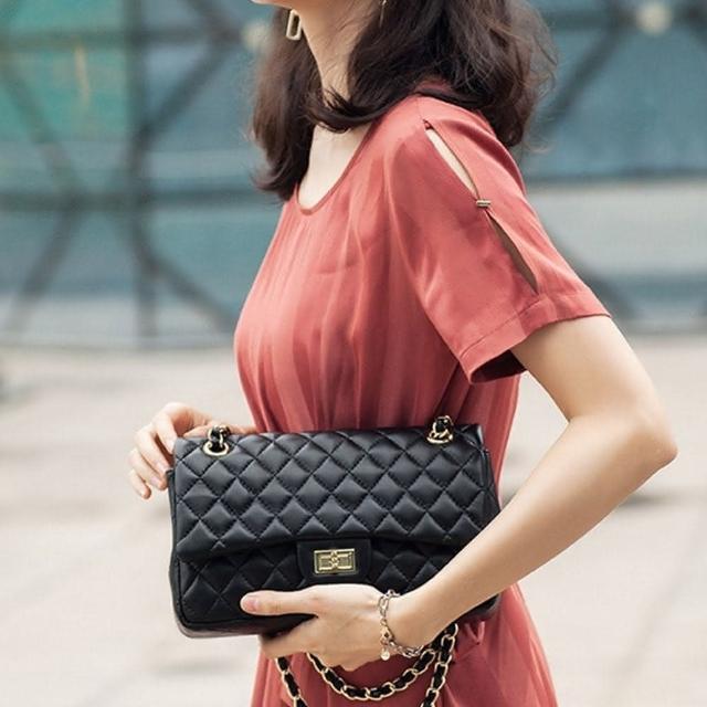 【MoonDy】包包 肩背包 羊皮小香包 真皮包包 大容量包包 鏈條包包 斜背大方包 小香風包包 精品包