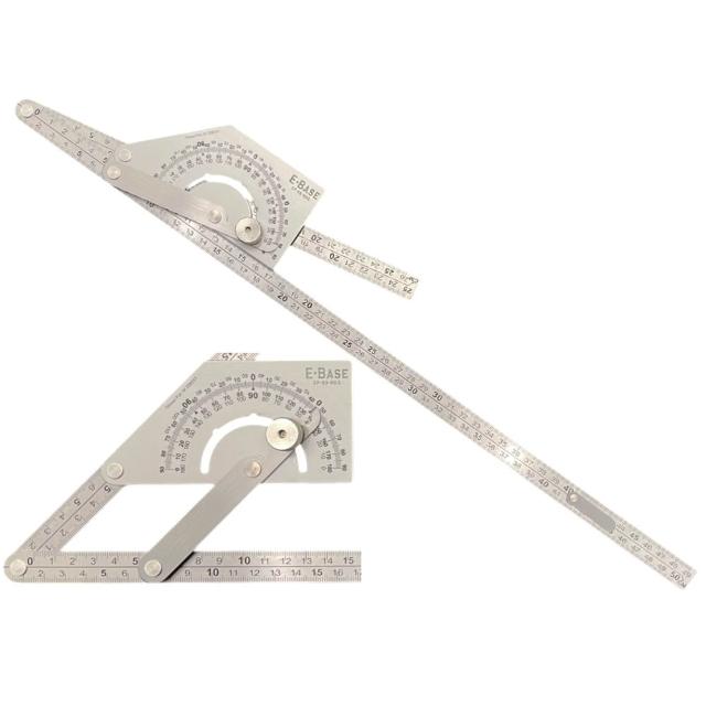 ＊中崙五金 附發票 E-BASE 萬能角度規 角度尺 一長一短 分度規 分度尺 量尺 SP-03-002