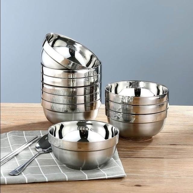 【Easygoo 輕鬆】304不鏽鋼鉑金碗-18cm