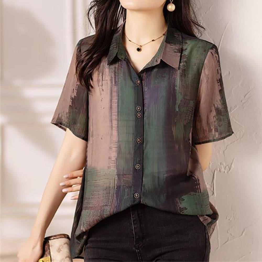 【麗質達人】2298粉綠假二件上衣-AA(S-4XL)