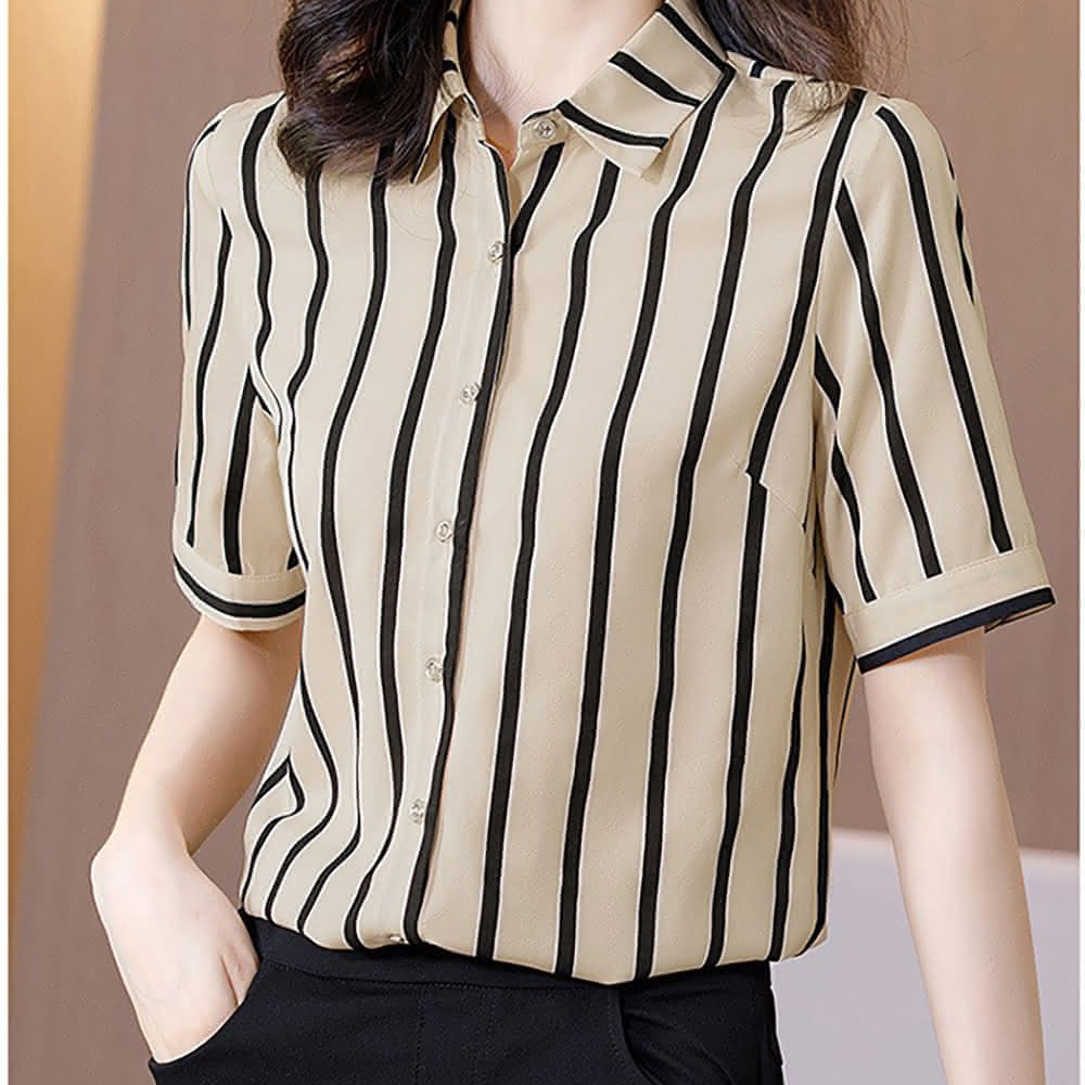 【麗質達人】064條紋短袖上衣-AA(M-4XL) - momo購物 - 2024年09月