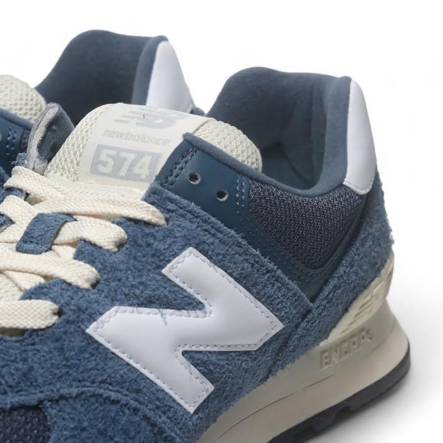 【NEW BALANCE】NEW BALANCE 休閒鞋 NB 574 海軍藍 米白 麂皮 復古鞋 男 U574RBJ - momo購物 ...