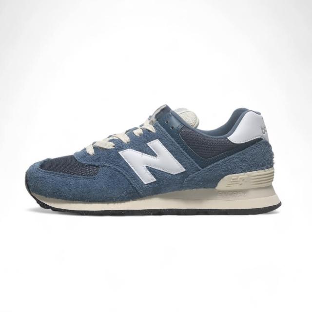 【NEW BALANCE】NEW BALANCE 休閒鞋 NB 574 海軍藍 米白 麂皮 復古鞋 男 U574RBJ - momo購物 ...
