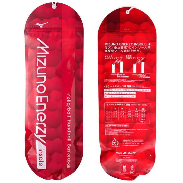【MIZUNO 美津濃】V1GZ220309(MIZUNO Enerzy Insole 運動鞋墊 - 紅色｜防護鞋可替換鞋墊)