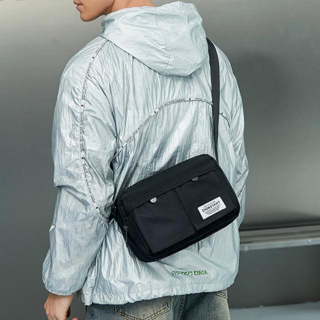 【MoonDy】郵差包 男生包包 側背包 多功能包包 尼龍斜背包 手機包包 隨身包 貼身包包 機能性側背包
