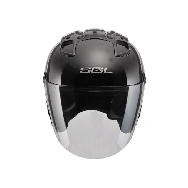 【SOL Helmets】27S開放式安全帽 素色_素黑｜SOL安全帽官方商城(3/4罩｜雙D扣｜LED燈｜五件可拆內襯)