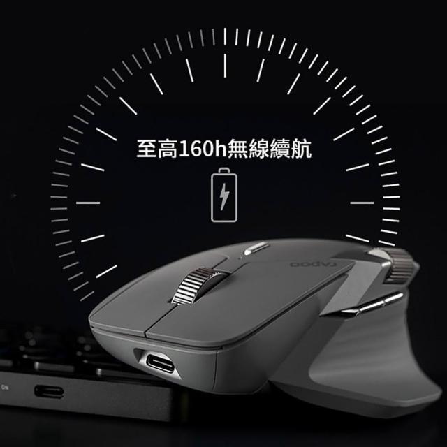 【rapoo 雷柏】MT760 MINI 無線滑鼠(靜音滑鼠 三模連線 人體工學設計 高續航力 輕量滑鼠 遊戲滑鼠 電競滑鼠 商用滑鼠)