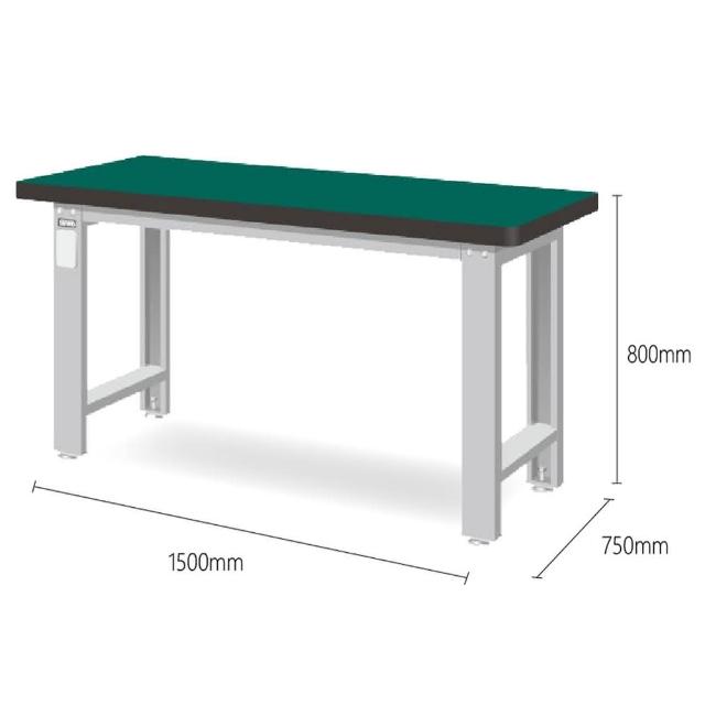 【TANKO 天鋼】WA-57N 重量型工作桌 耐衝擊桌板 150X75 cm(工作桌 工作台 工廠桌 鉗工作業)