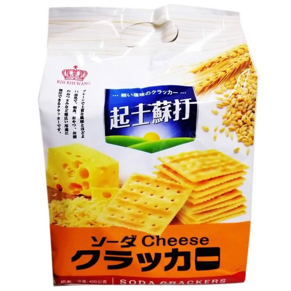 【RIH RIH WANG 日日旺】起司蘇打餅乾 400g(奶素 起司 起士 蘇打 餅乾 大容量 家庭號)
