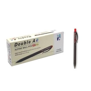 【Double A】DOUBLE A Alpine 按壓式原子筆-紅12支/盒 墊腳石購物網
