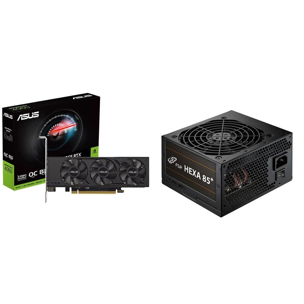 【ASUS 華碩】《自MO價》華碩 RTX4060-O8G-LP-BRK 顯示卡+全漢 聖武士 650W 銅牌 電源供應器