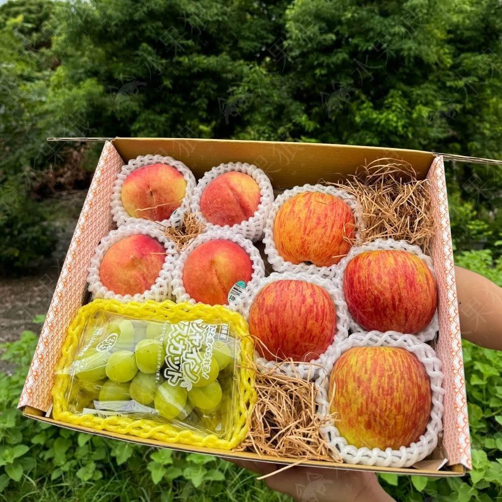【水果狼】美國水蜜桃＋日本麝香葡萄PE＋智利蘋果 綜合水果禮盒 中秋禮盒推薦 2.7kg±10% - momo購物 - 2024年09月