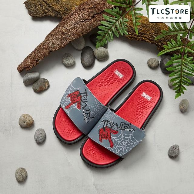 【Marvel 漫威】蜘蛛人魔鬼氈拖鞋-灰(復仇者聯盟系列商品)