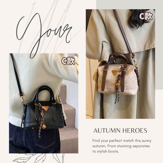 【Bliss BKK】百搭荔枝紋軟皮革子母包 側肩包 手提包 附化妝包(4色可選) - momo購物 - 2024年09月