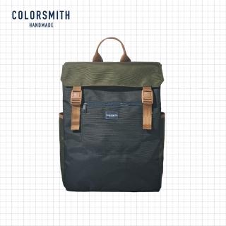 【COLORSMITH】CR2．方型質感後背包中．CR2-1325-OG-M(台灣原創品包包品牌)