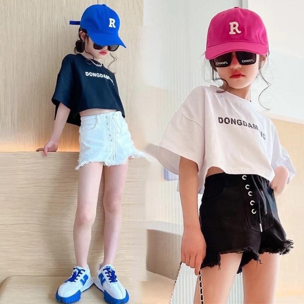 LC.kids 韓版字母印花短版上衣 - momo購物 - 2024年09月