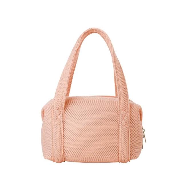 韓國 emis MESH MINI DUFFLE BAG 韓製 迷你網眼圓筒包 桃色PEACH