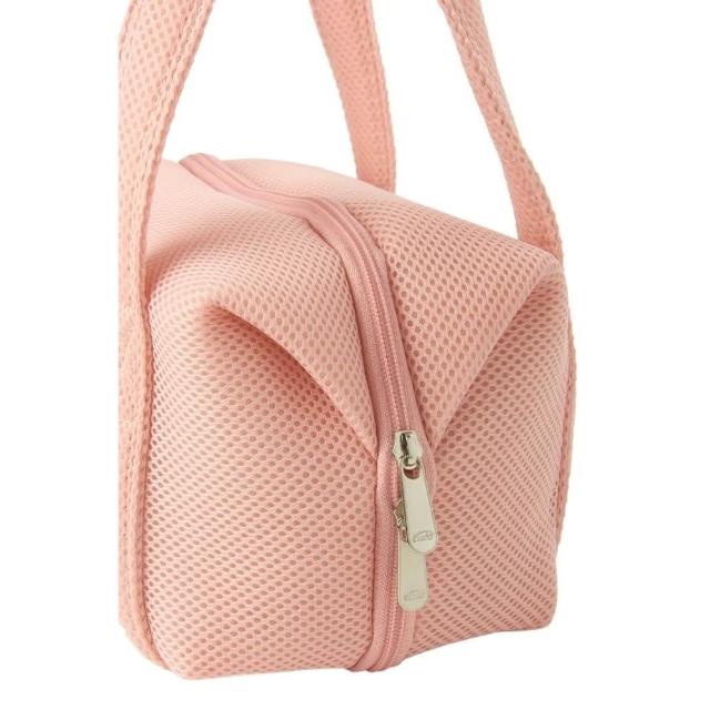 韓國 emis MESH MINI DUFFLE BAG 韓製 迷你網眼圓筒包 桃色PEACH