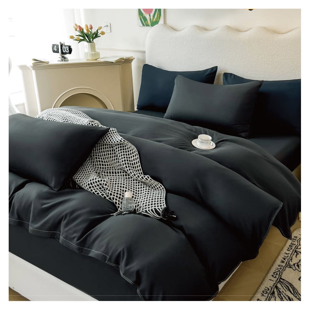 【Yatin 亞汀】高質感無印風 TENCELx3M吸濕排汗 素色天絲床包被套組 高級灰(單人/雙人/加大 台灣製 可水洗)