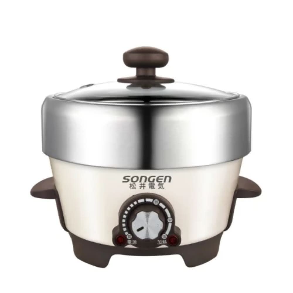 1L不鏽鋼蒸煮烤多功能料理電火鍋/煎烤鍋/電蒸鍋SG-810A