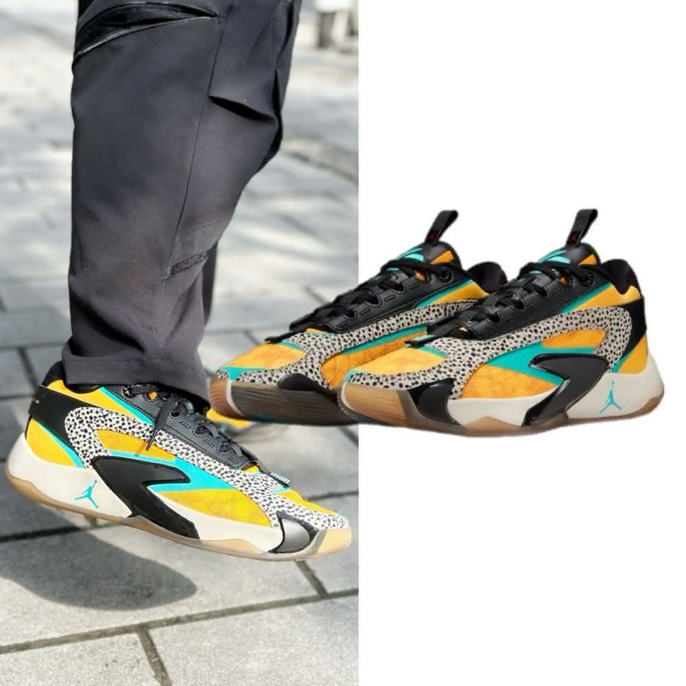 【NIKE 耐吉】NIKE AIR JORDAN 1 LUKA 2 黃 彩色 豹紋 黃黑 籃球鞋 運動鞋 FQ9046-800