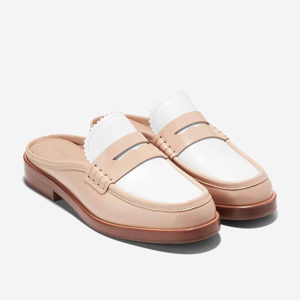 【Cole Haan】CHELBY MULE 經典穆勒鞋 女鞋古瓷器/白-W31592