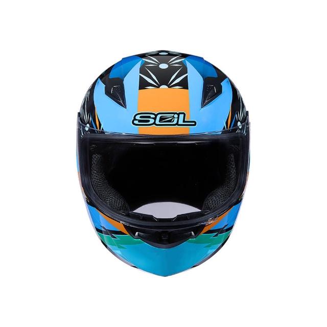 【SOL】SF-2M全罩式安全帽 光芒_ 黑/藍 ｜SOL安全帽官方商城(全罩｜雙D扣｜五件可拆內襯)