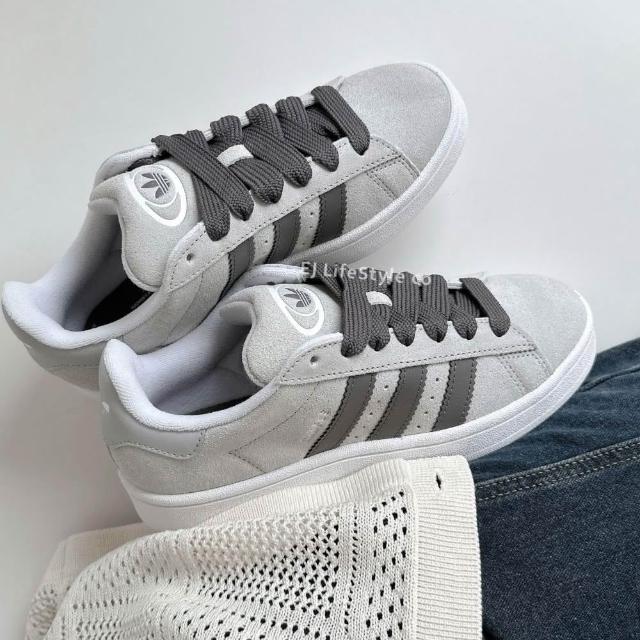 【adidas 愛迪達】ADIDAS CAMPUS 00S 灰色 煙灰 麂皮 麵包鞋 女鞋 ID3172
