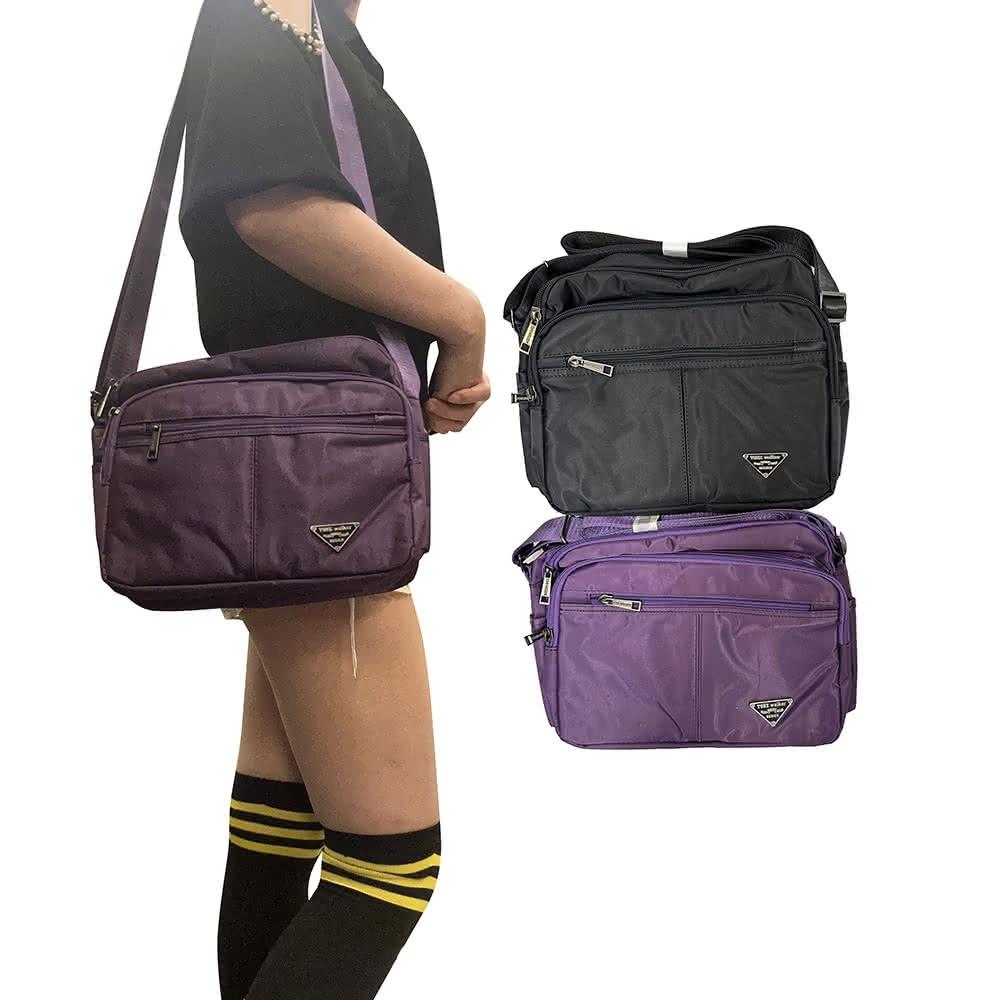 【SNOW.bagshop】斜背包中容量防水尼龍布三主袋+外袋共六層中性款男女適用