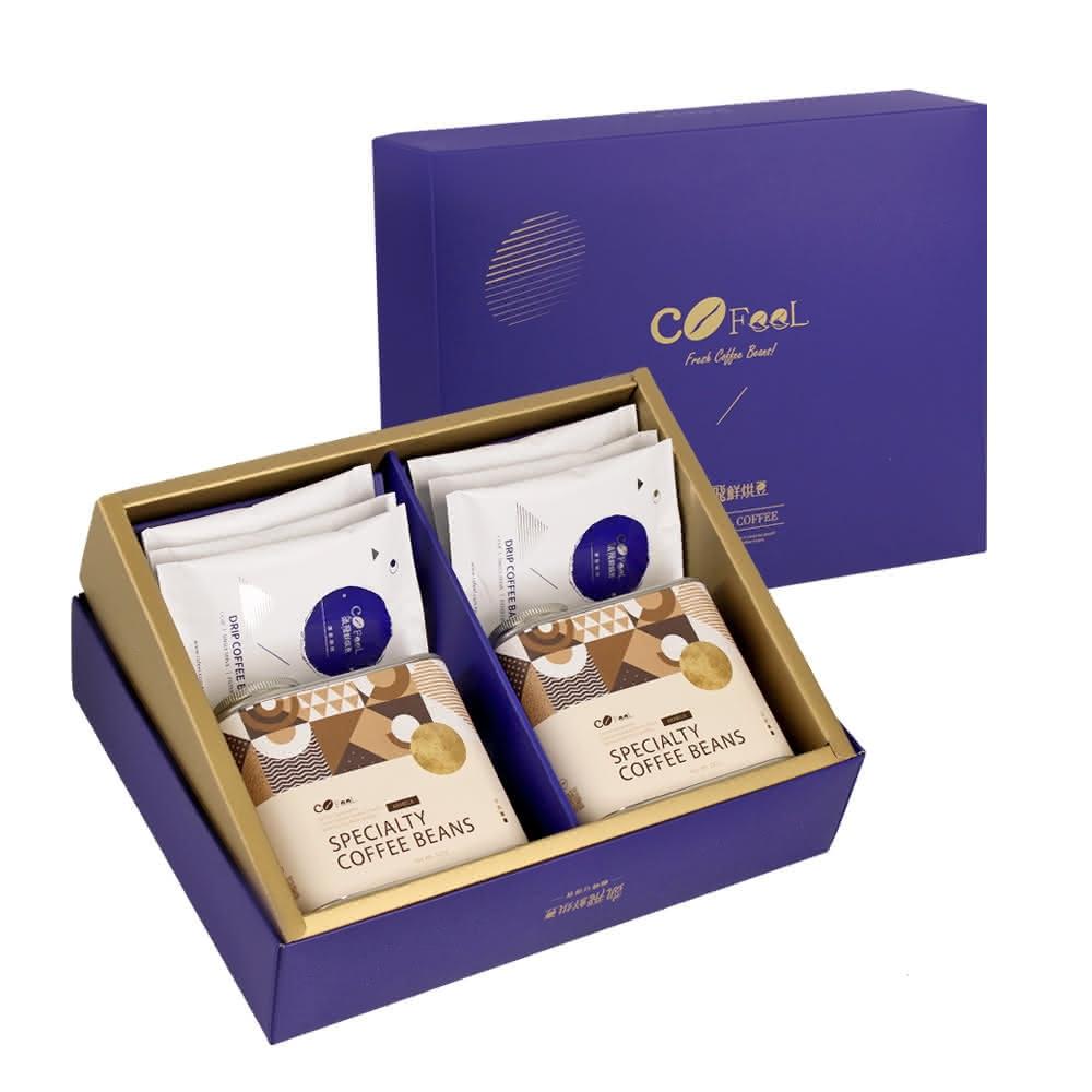 【Cofeel 凱飛】衣索比亞耶加雪菲G1淺中焙極品咖啡豆氣閥式豆罐裝一磅+濾掛禮盒 雙11