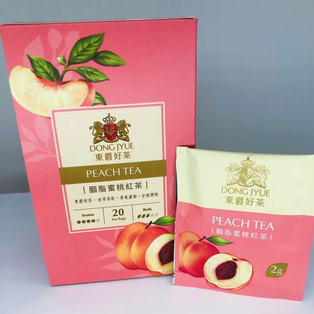 【DONG JYUE 東爵】胭脂蜜桃紅茶 盒裝20入獨立茶包(效期2026/05/26)