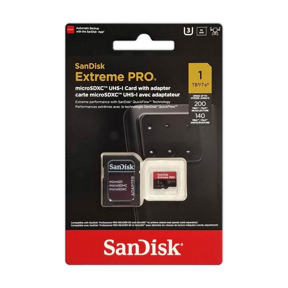 SanDisk Extreme PRO 1TB microSDXC U3 V30 A2 4K 高速記憶卡(GoPro / 空拍機 適用)