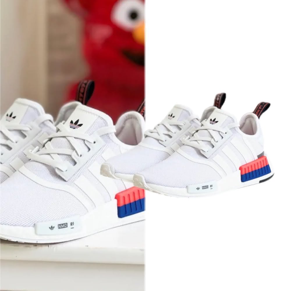 【adidas 愛迪達】雙11ADIDAS ORIGINALS NMD R1 白橘 白 夏日 藍橘 男款 休閒鞋 運動鞋 IF8028