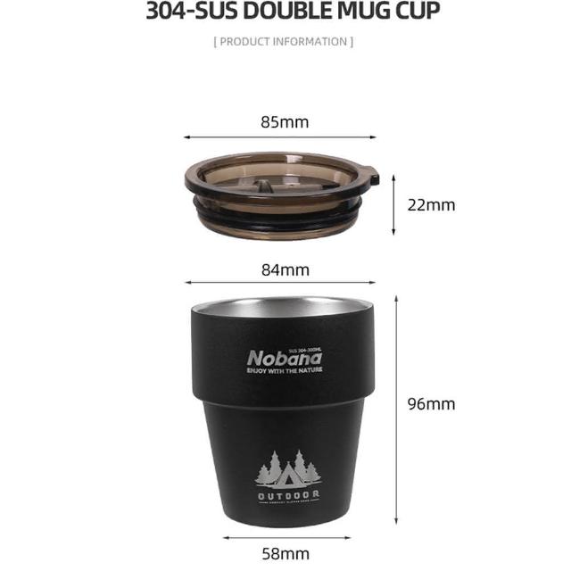 【CLS 韓國】CLS戶外304不銹鋼雙層杯 贈杯蓋 300ml 燕子杯 露營 野餐 燒烤啤酒杯水杯